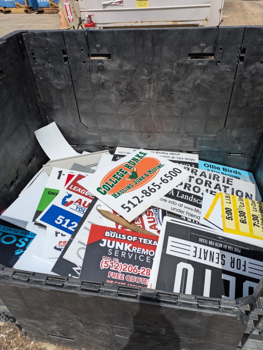 Recycle Campaign Signs and Reduce Election Waste | AustinTexas.gov