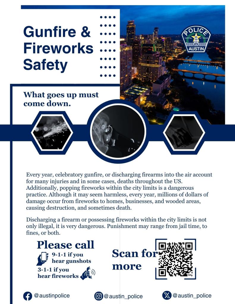 Celebratory Gunfire and Fireworks | AustinTexas.gov
